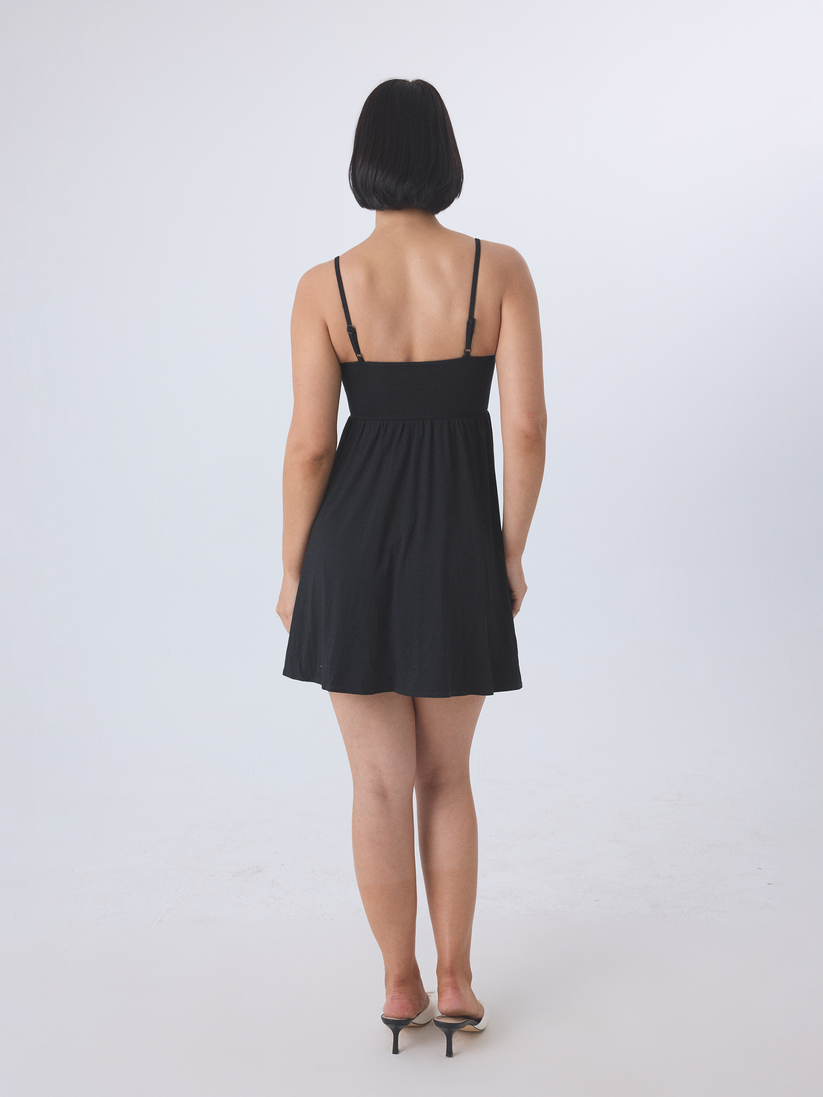 Solid Babydoll Mini Dress – Klassy Network