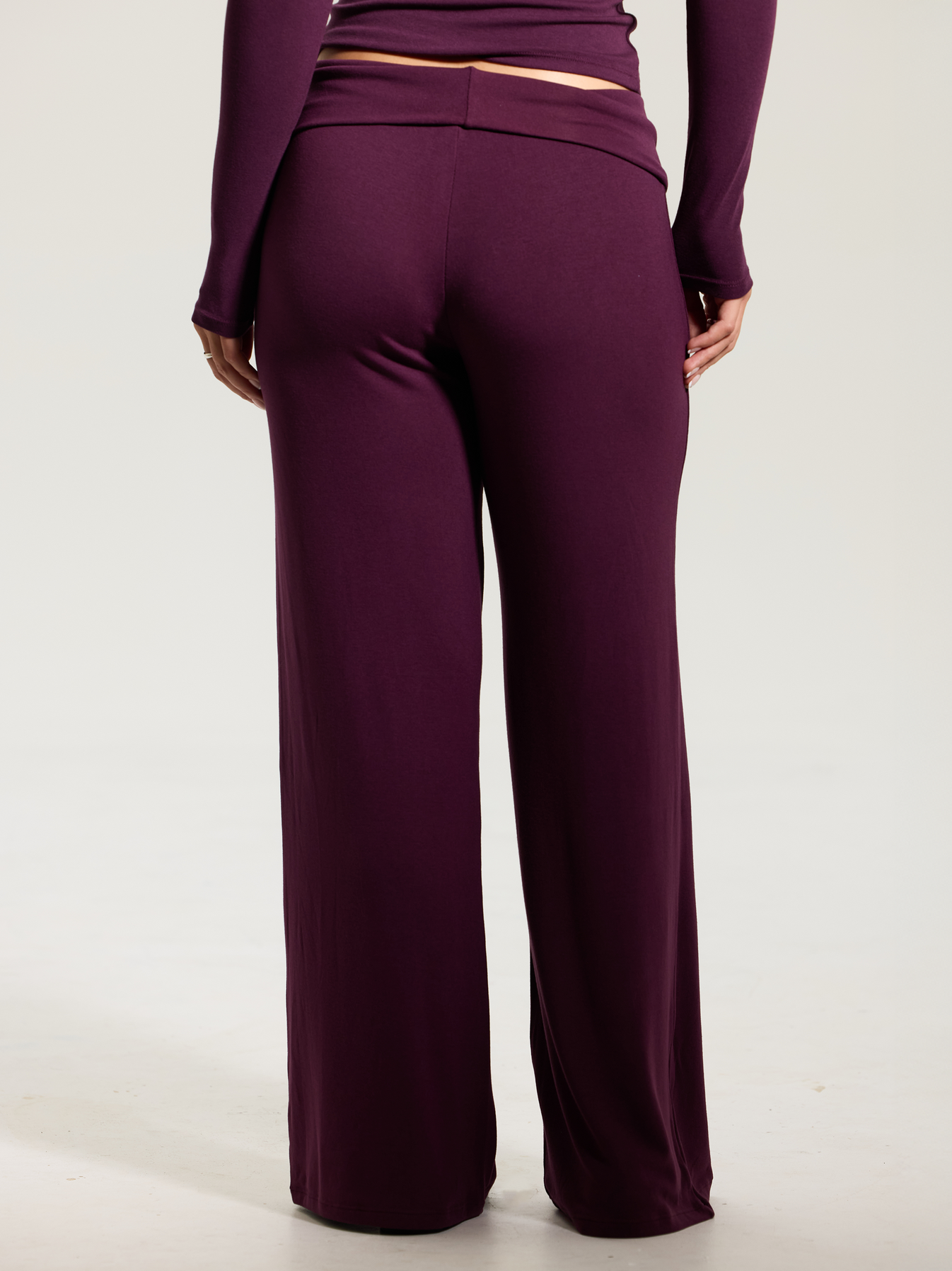 Fold Over Wide Leg Pants – Klassy Network