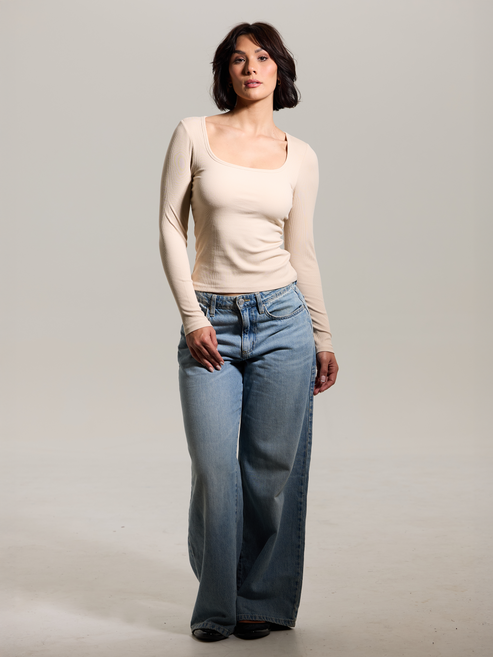 Bamboo Long Sleeve Scoop Neck Brami (Full Length) – Klassy Network